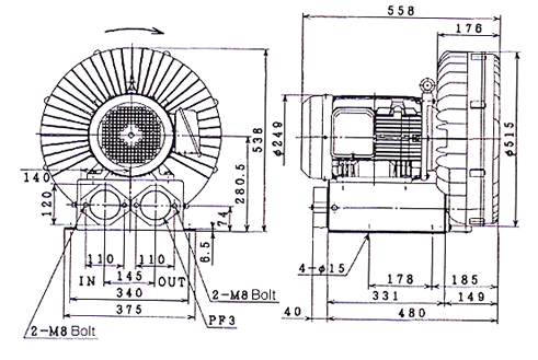 เครื่องเป่าลม-ดูดลม Hitachi รุ่น VB-080-E2